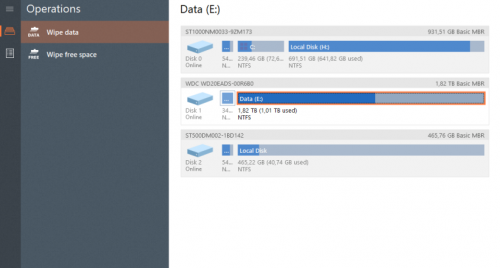 Paragon Disk Wiper - hard drive wipe software for Windows
