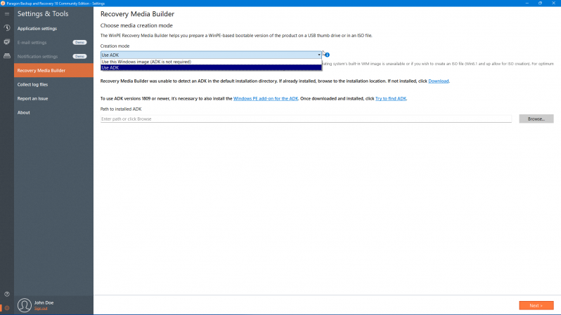 Free Data Recovery software | Paragon Backup & Recovery Community Edition